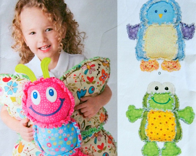 Rag Quilted Animal Pillows Simplicity 1441 Uncut Sewing Pattern 2014 - Etsy