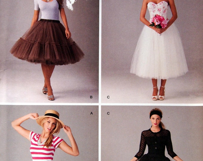 Misses' Tulle Skirt in Three Lengths Size 4, 6, 8, 10, 12 Simplicity ...