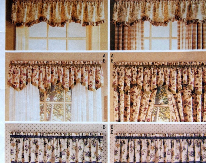 Valances and Drapes Butterick Waverly 3492 Vintage Uncut Sewing Pattern ...