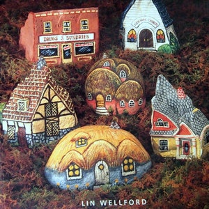 Painting Houses, Cottages and Towns on Rocks by Lin Wellford Vintage ...