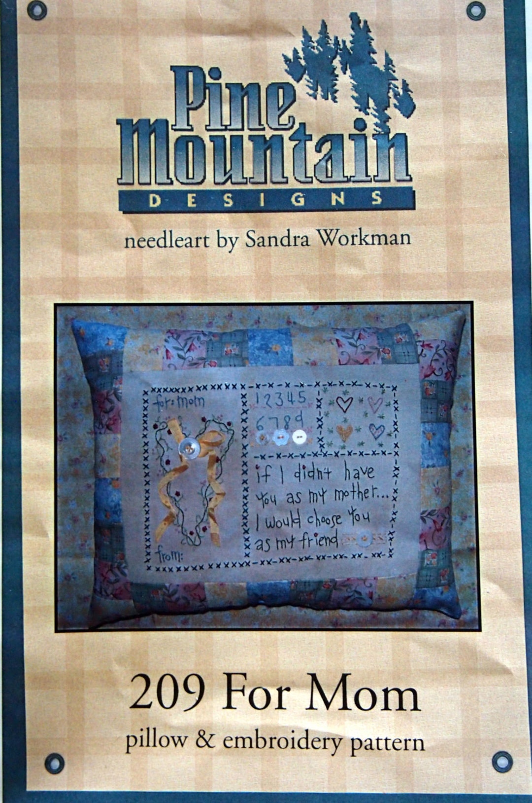 For Mom by Sandra Workman and Pine Mountain Designs Pillow and - Etsy