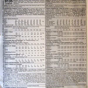 Misses' Bridal Gown and Bridesmaid Dress Size 18, 20, 22 Mccall's Alicyn 9135 Vintage Uncut ...