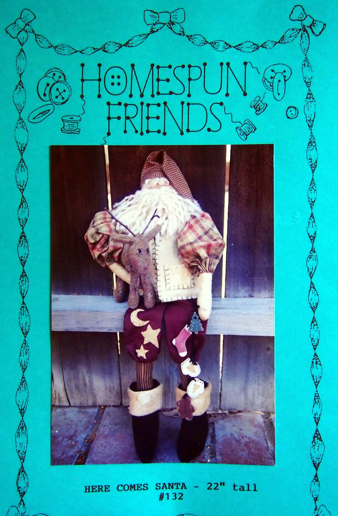 Here Comes Santa by Debbie Fritz and Homespun Friends Vintage Sewing ...