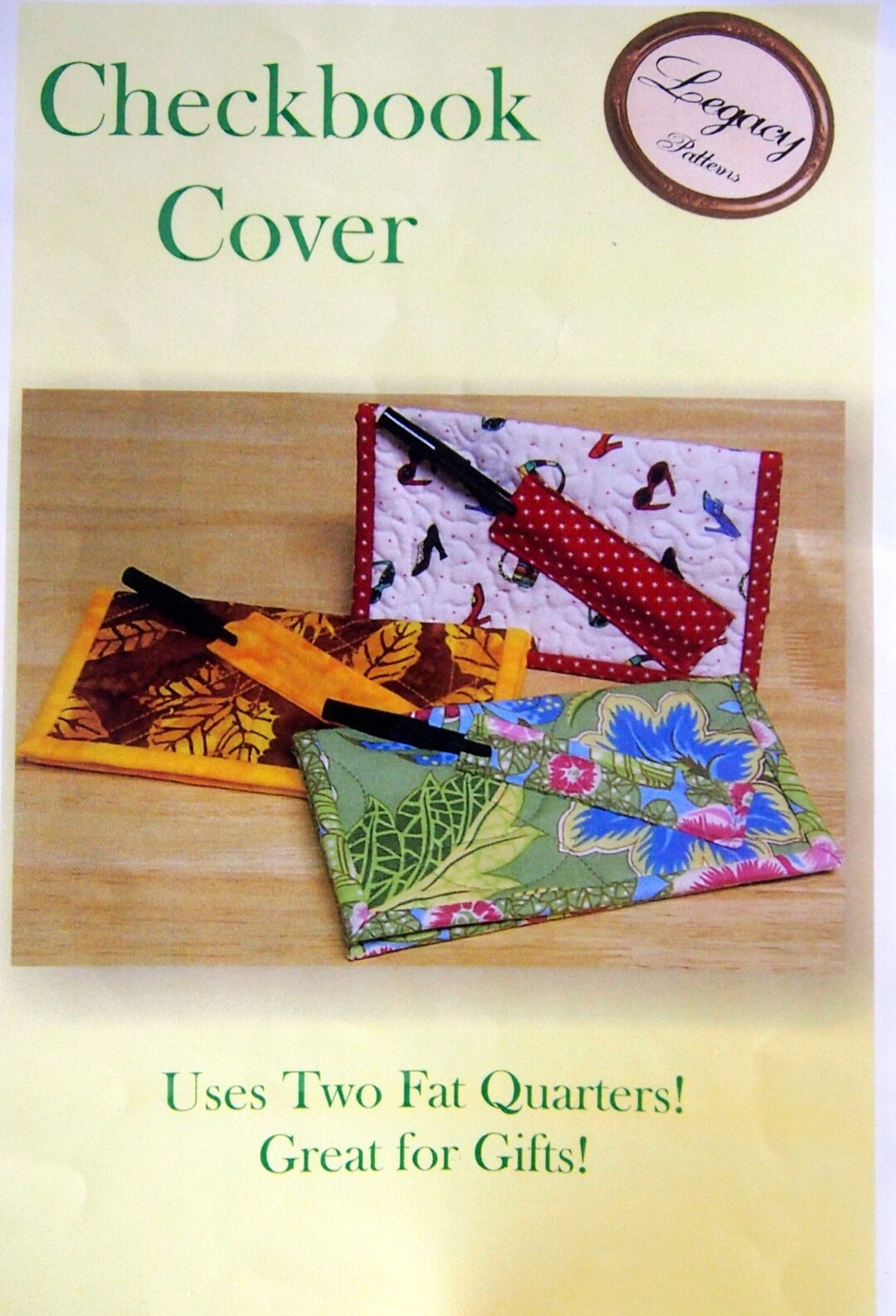 Checkbook Cover by Legacy Patterns Sewing Pattern Packet 2006 - Etsy