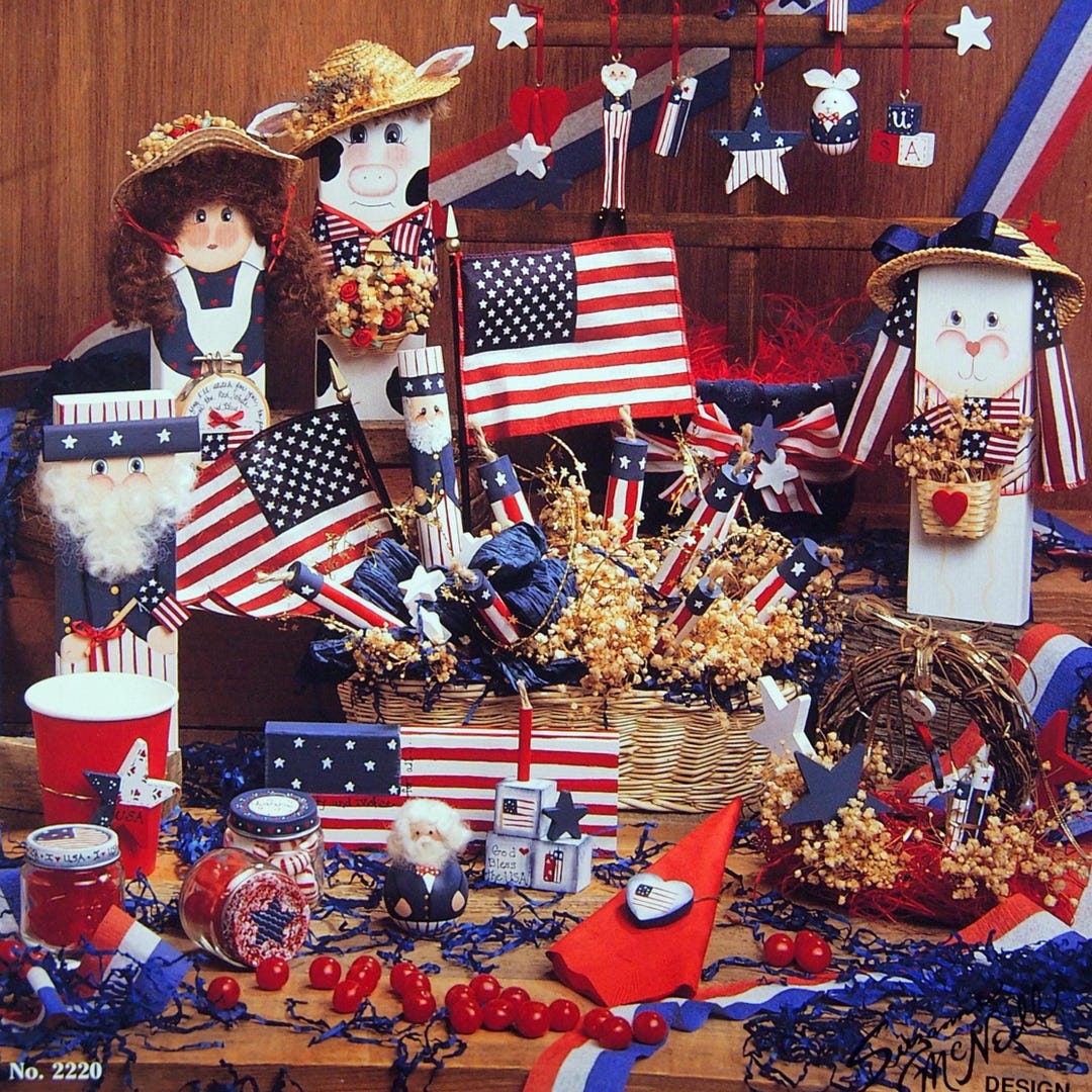 Celebrate America - Painted Wood Decor by Suzanne Mcneill Vintage Tole ...