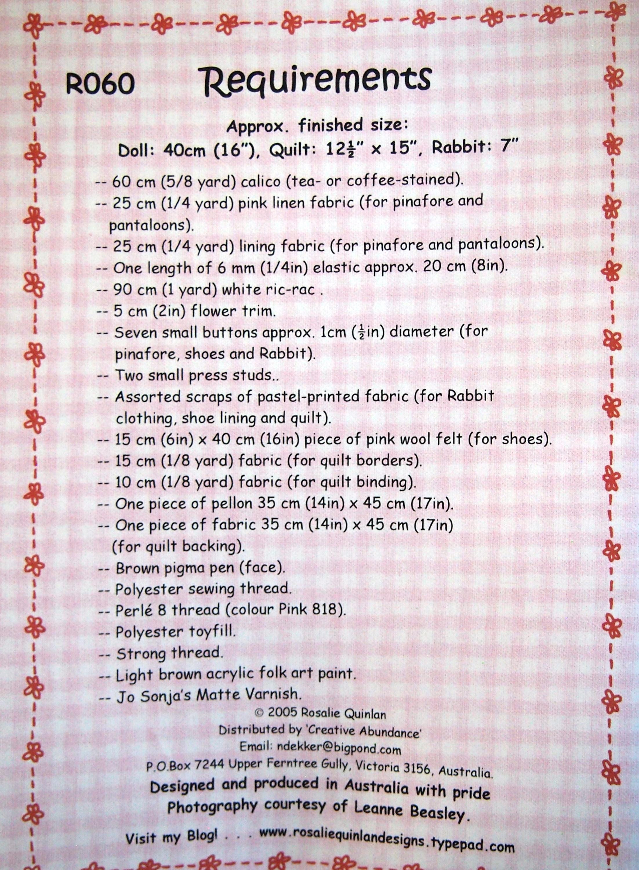 My Dolly - Lollie by Rosalie Quinlan Designs Vintage Sewing and ...