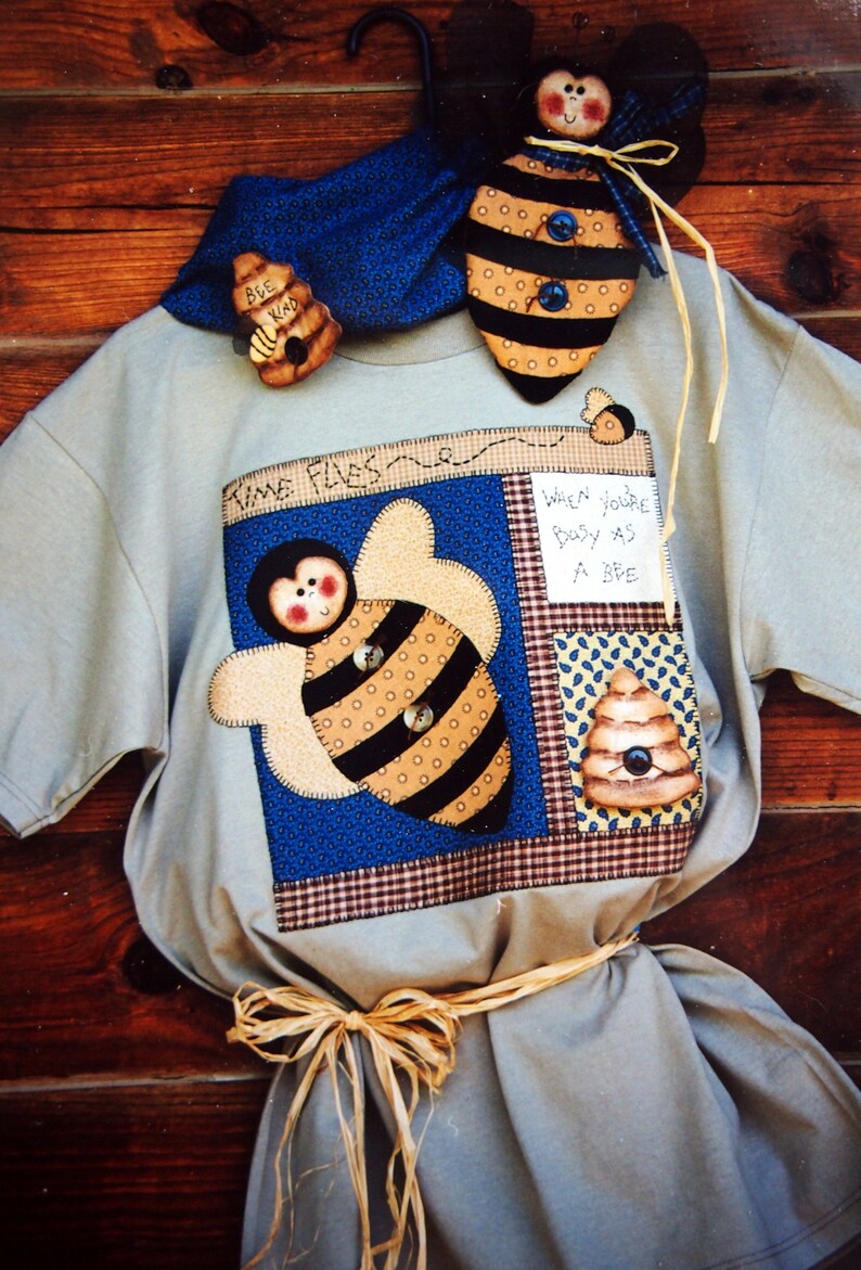 Busy Bees - Log Cabin Scribbles and Stitches by Debbie Bryan Vintage ...