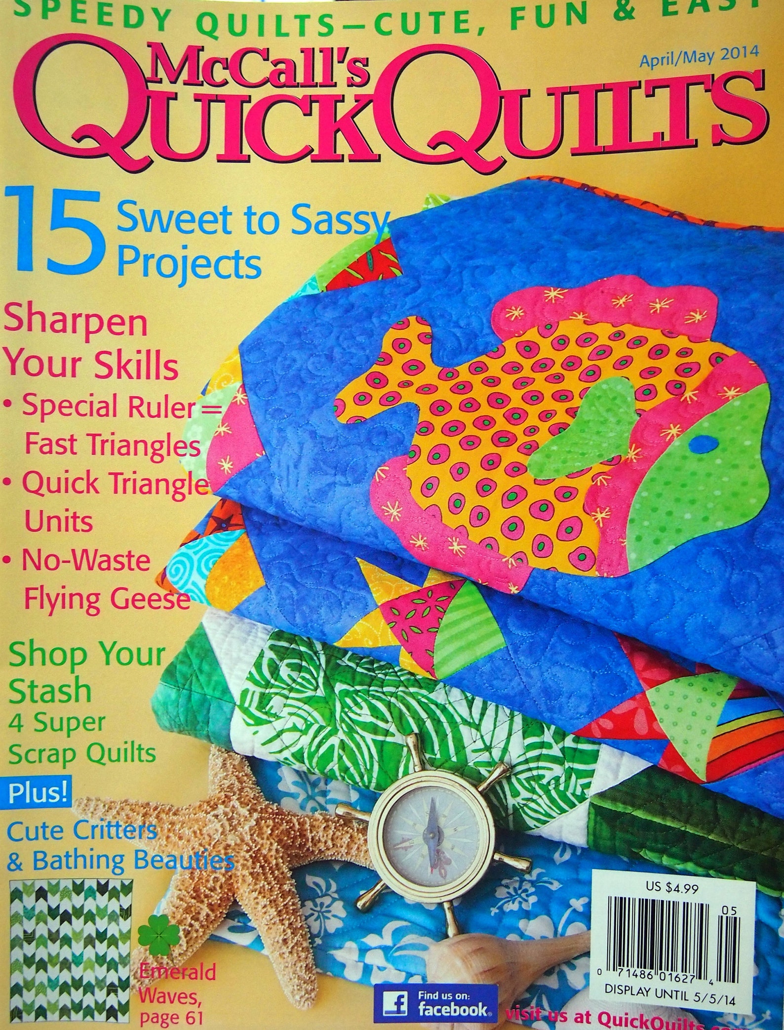 Mccall's Quick Quilts Quilt Pattern Magazine April/may - Etsy