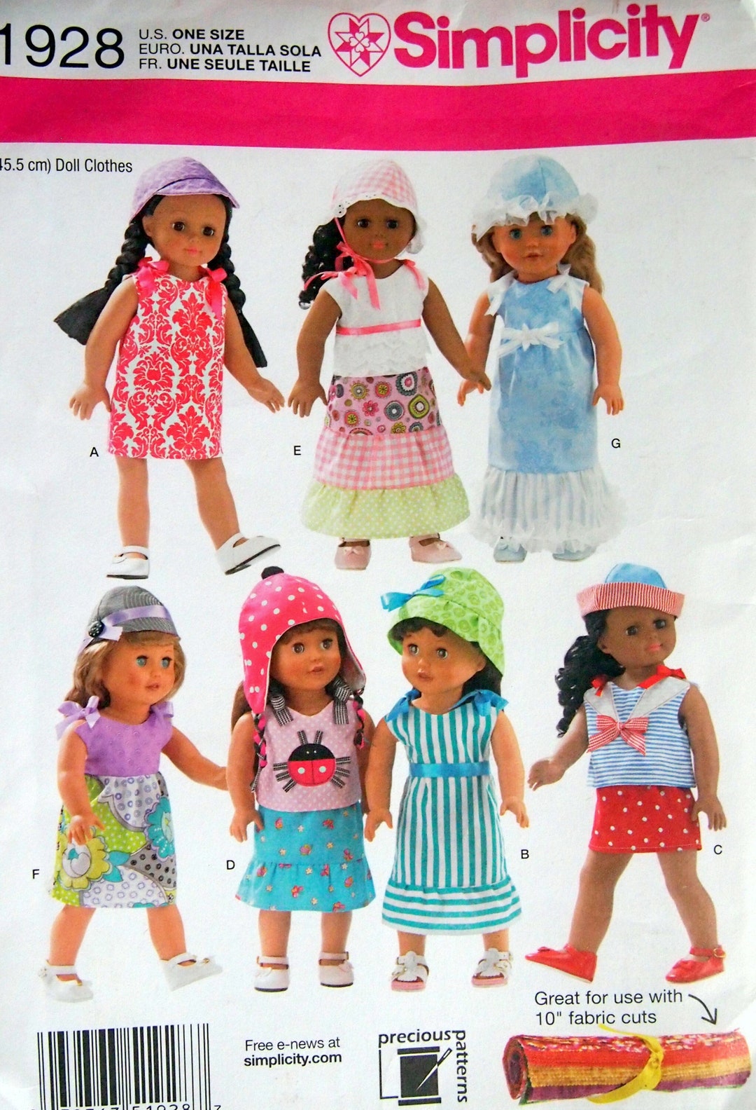 18-inch Doll Clothes Simplicity 1928 Uncut Sewing Pattern 2012 - Etsy