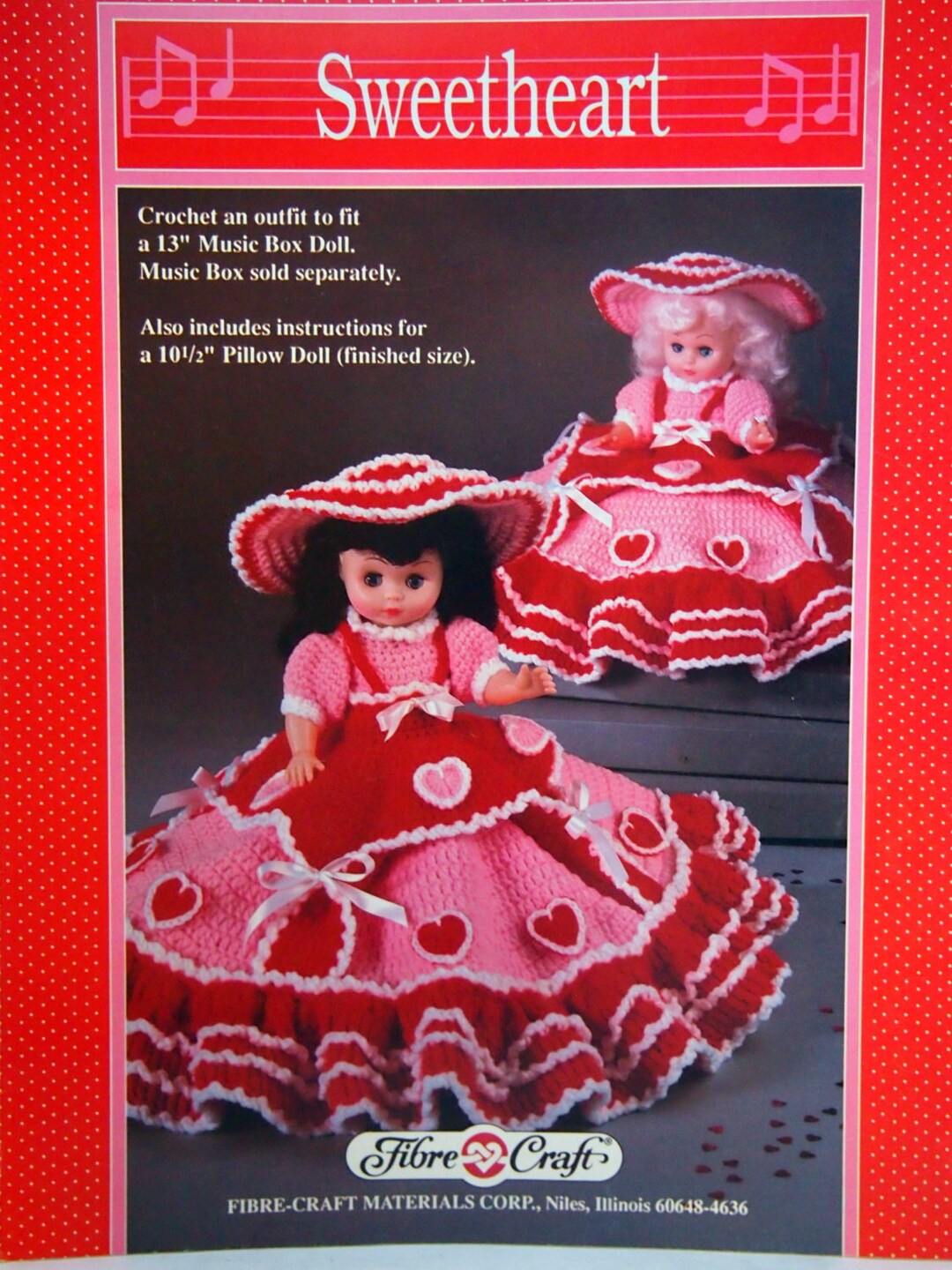 Sweetheart - Music Box Doll and Pillow Doll by Fibre Craft Vintage ...