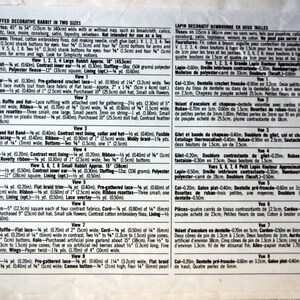 Stuffed Decorative Rabbit in Two Sizes Simplicity Crafts 8104 Vintage ...