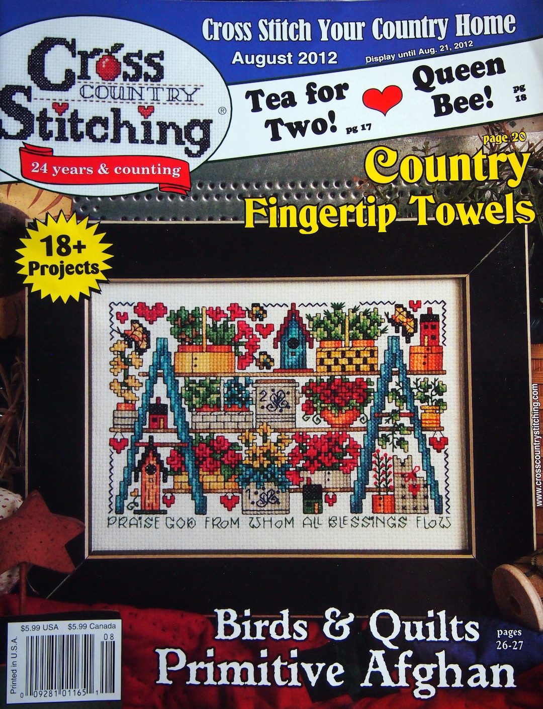 Cross Country Stitching Counted Cross Stitch Pattern Magazine August ...