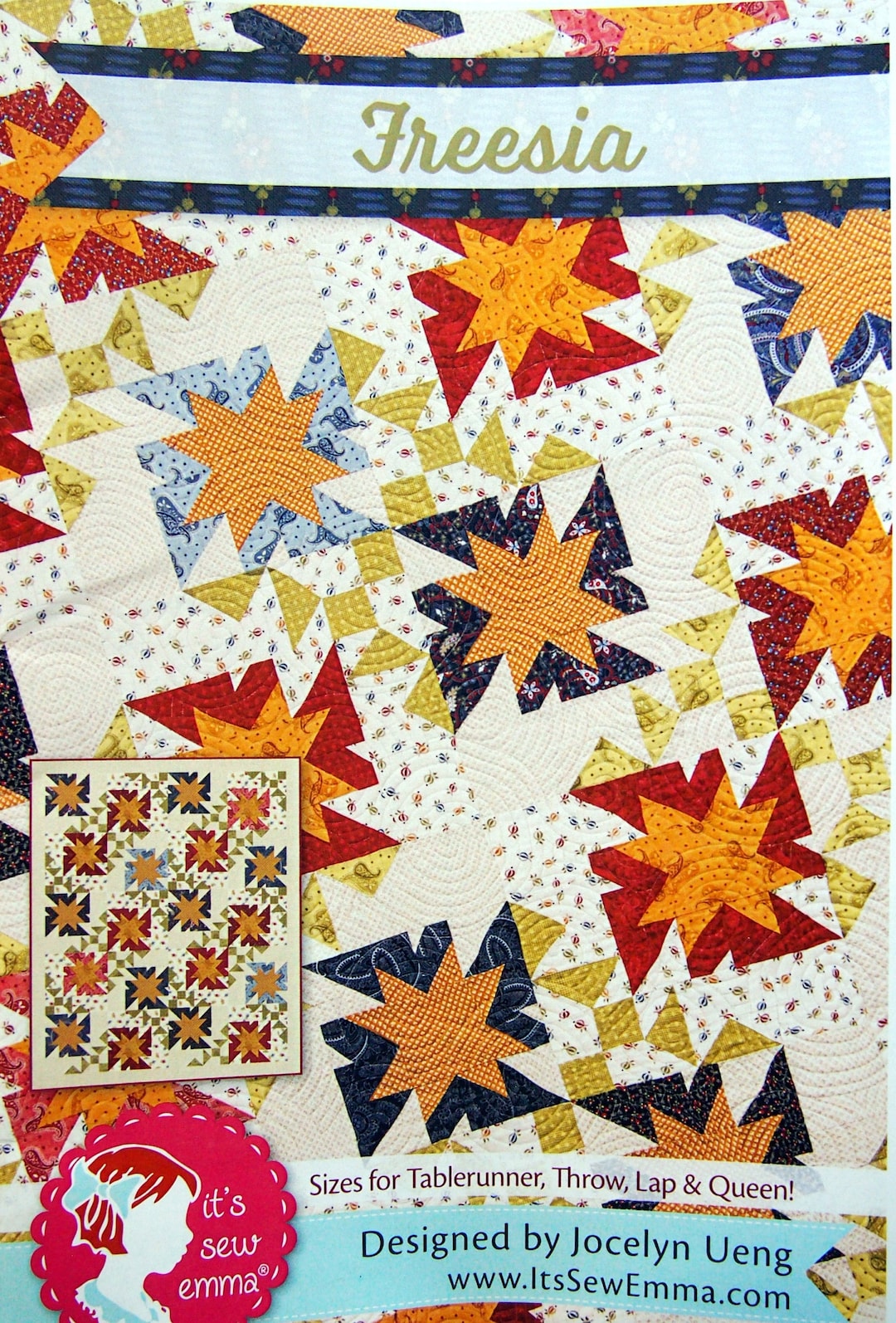 Freesia by Jocelyn Ueng and It's Sew Emma Patterns Quilt Pattern Packet 2023 - Etsy