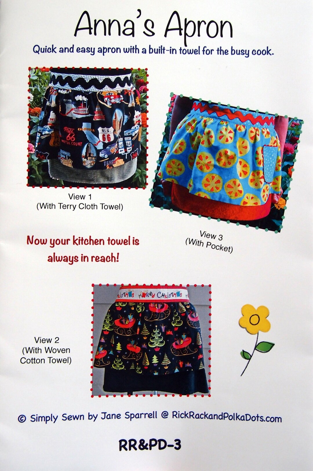 Anna's Apron by Jane Sparrell and Simply Sewn Sewing Pattern Packet ...
