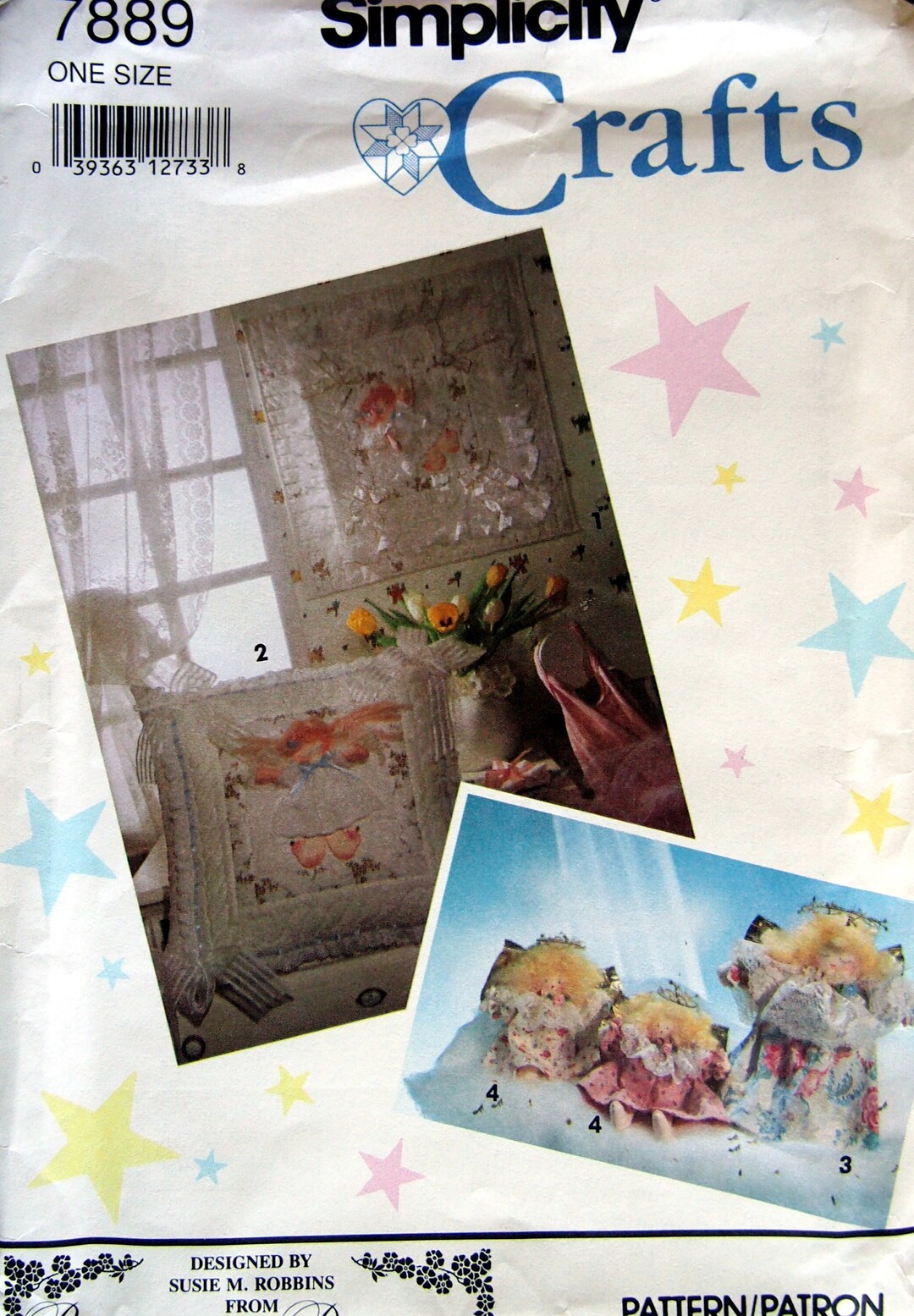 Wall Quilt, Pillow and Dolls in Two Sizes Simplicity 7889 Vintage Uncut ...
