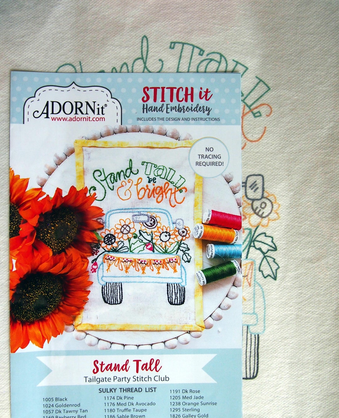 Stand Tall - Tailgate Party Stitch Club by Adornit Embroidery Transfer ...