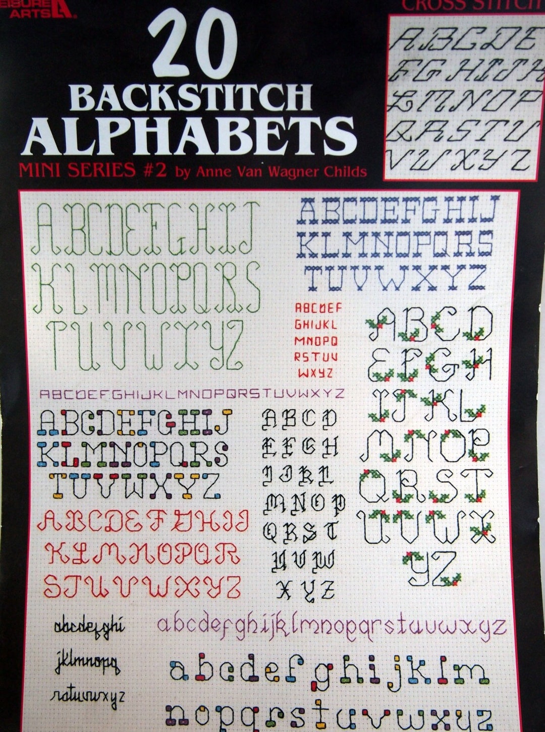 20 Backstitch Alphabets - Mini Series #2 by Anne Van Wagner Childs ...
