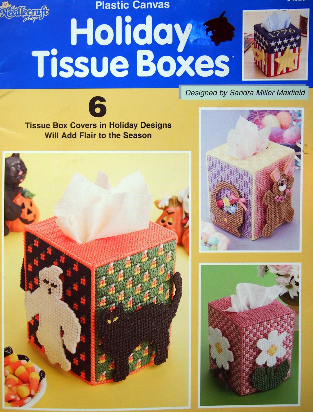 Holiday Tissue Boxes 6 Tissue Box Covers in Holiday Designs by Sandra ...