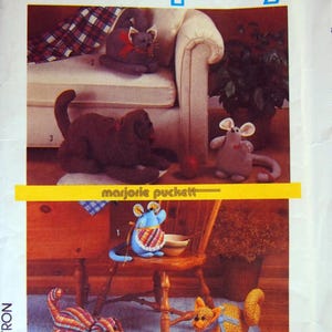 Soft Sculptured Animals - Marjorie Puckett Simplicity 6824 Vintage ...