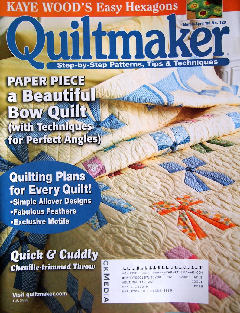 Quiltmaker - Step-by-step Patterns, Tips & Techniques Quilt Pattern ...