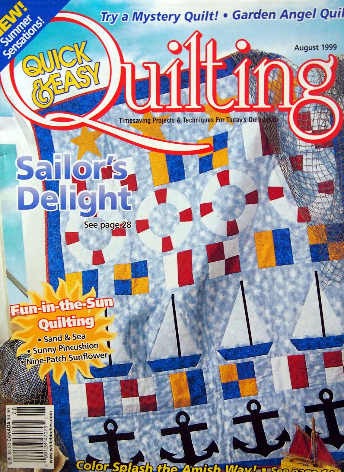 Quick & Easy Quilting Vintage Quilt Pattern Magazine August | Etsy