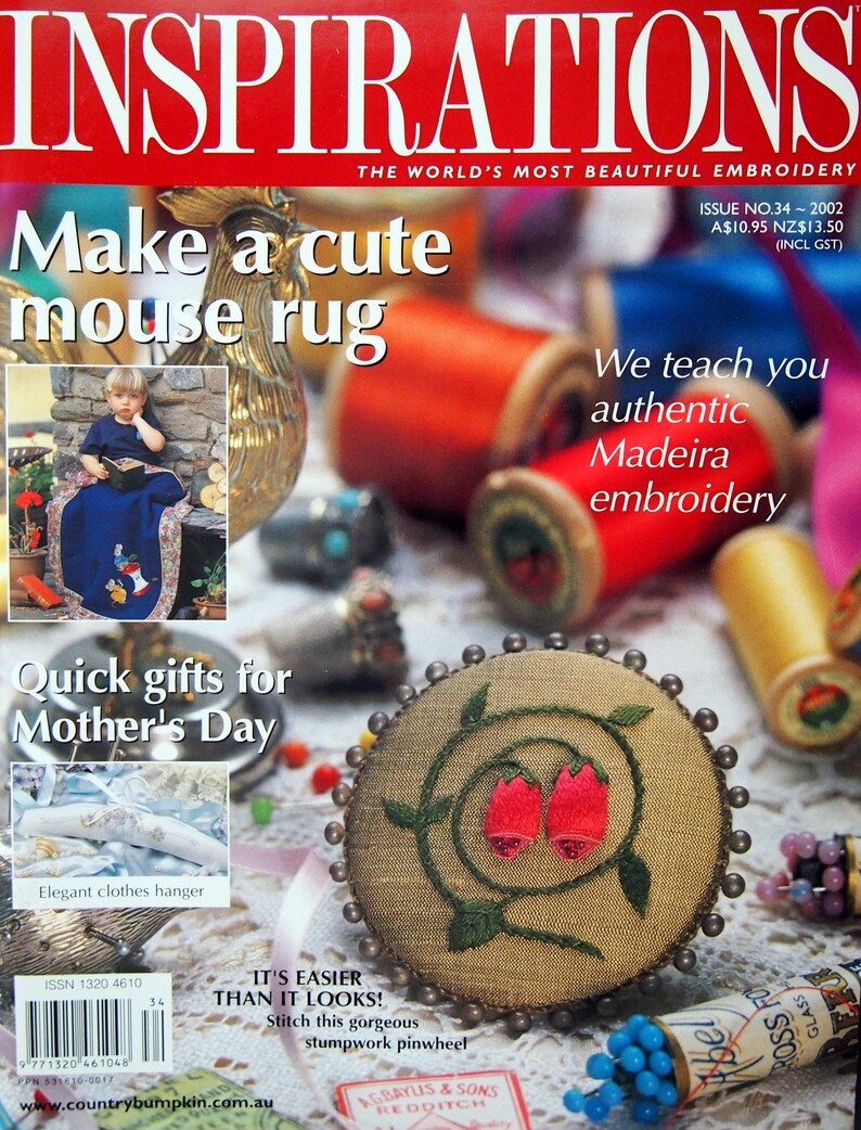 Inspirations Issue No. 34 Vintage Embroidery and Needlework Pattern ...