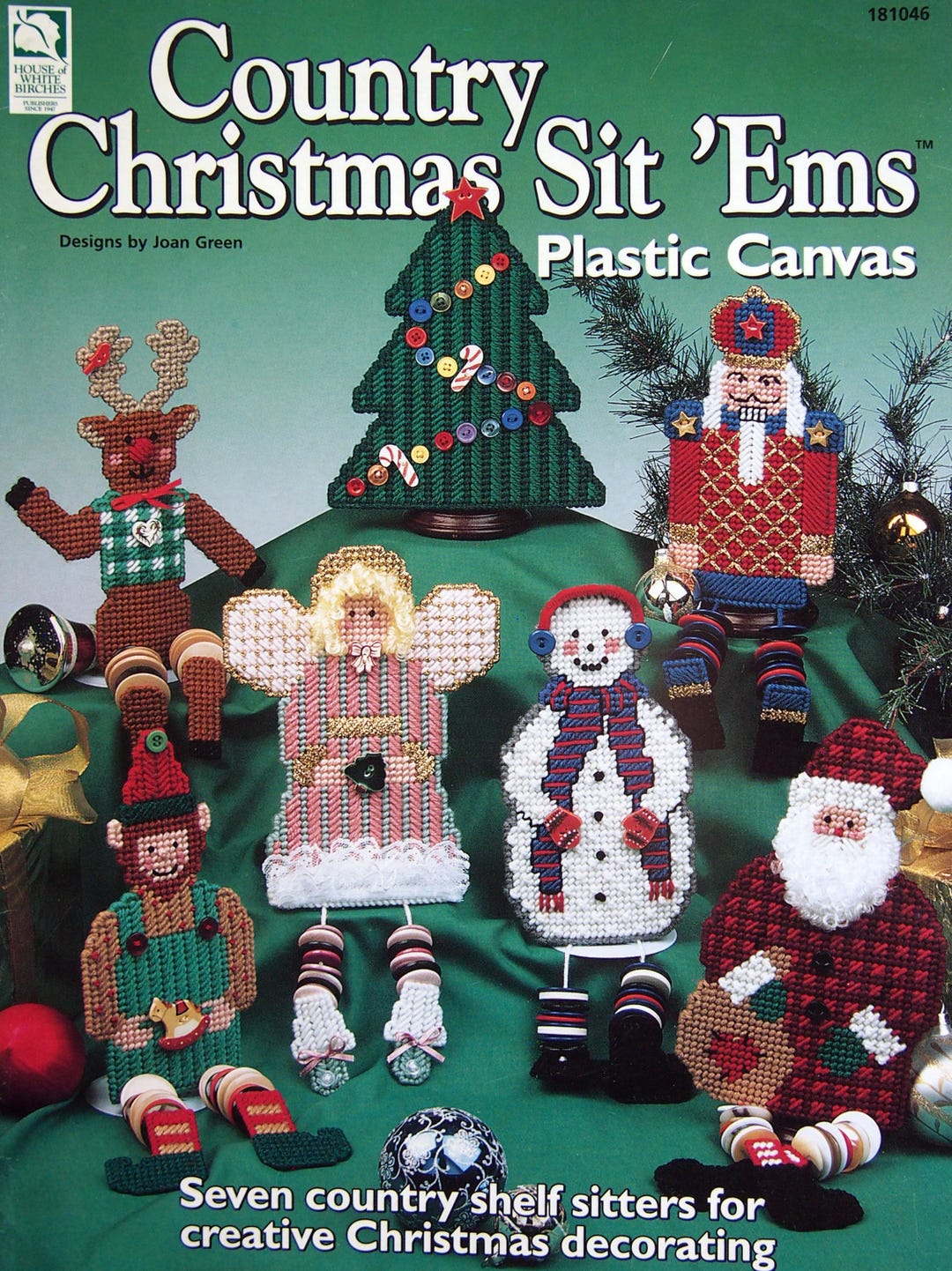 Country Christmas Sit 'ems - 7 Shelf Sitters by Joan Green Vintage ...