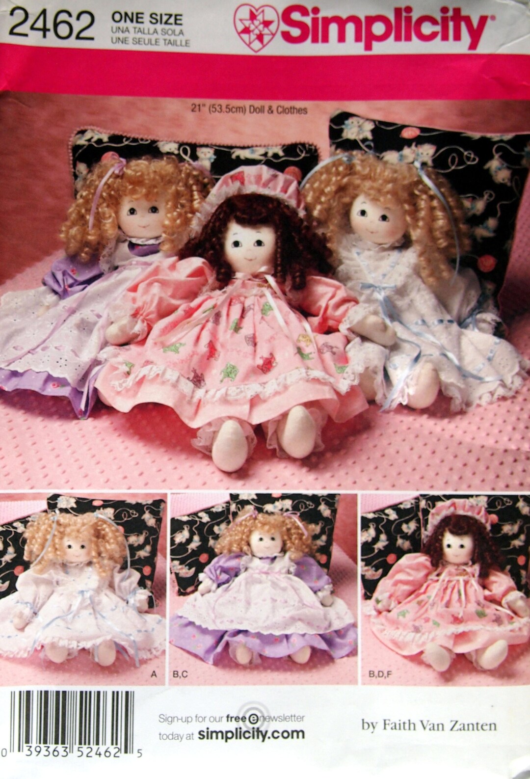 21-inch Stuffed Doll and Clothes Simplicity 2462 Uncut Sewing Pattern ...