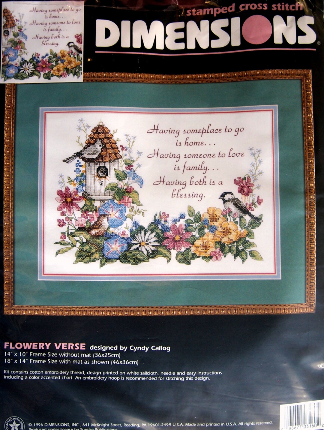 Flowery Verse by Cyndy Callog and Dimensions Vintage Stamped Cross ...