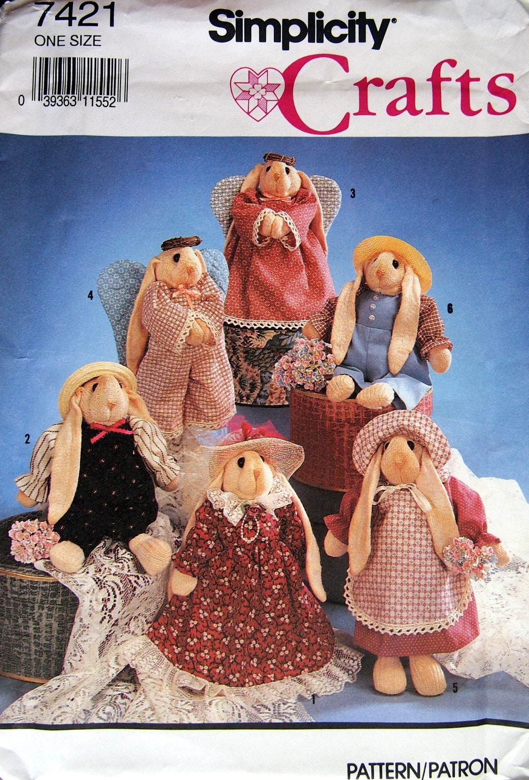 Sock Bunny and Clothes Simplicity Crafts 7421 Vintage Uncut - Etsy
