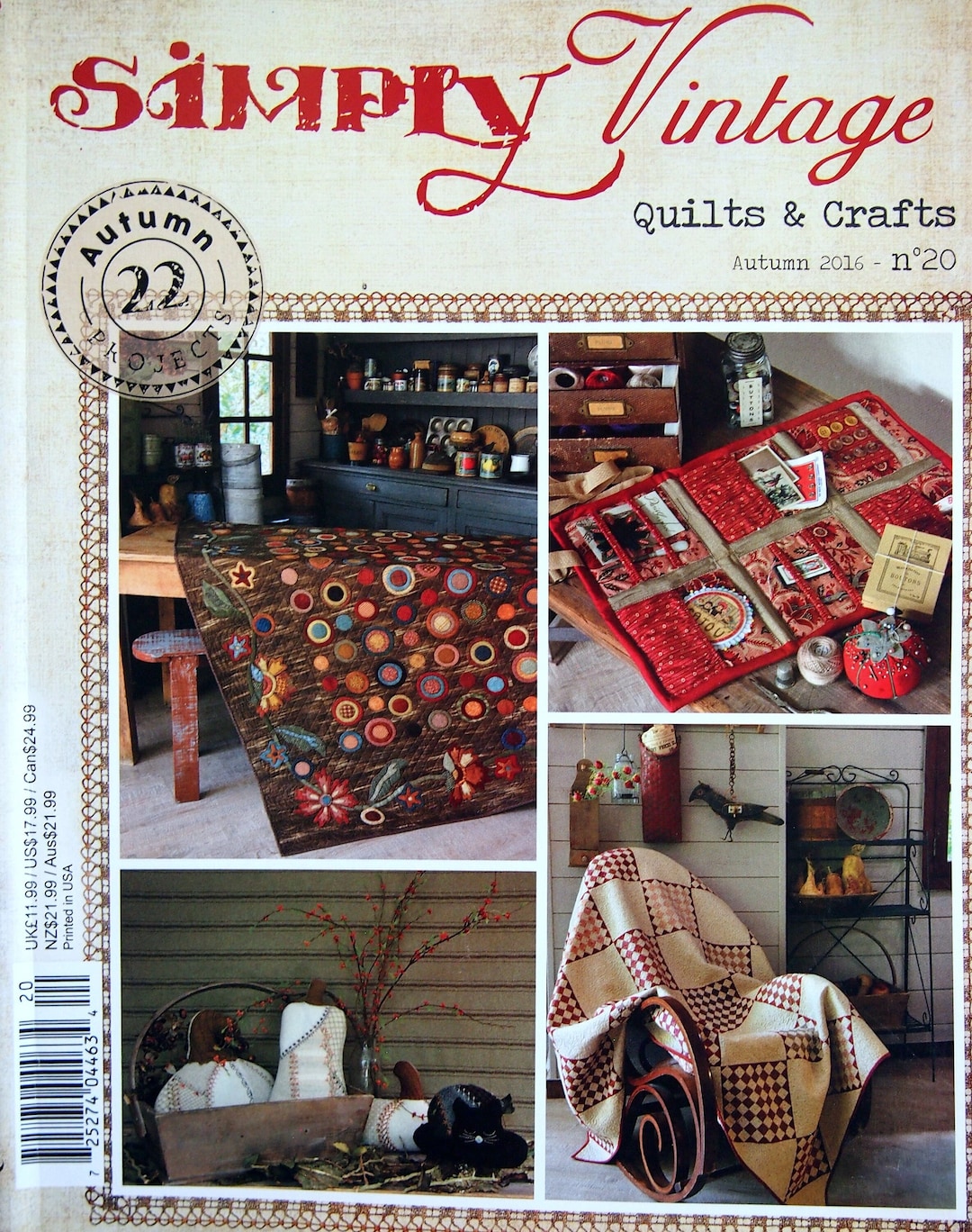 Simply Vintage Quilts & Crafts No 20 - 22 Projects - Quilt and Craft ...