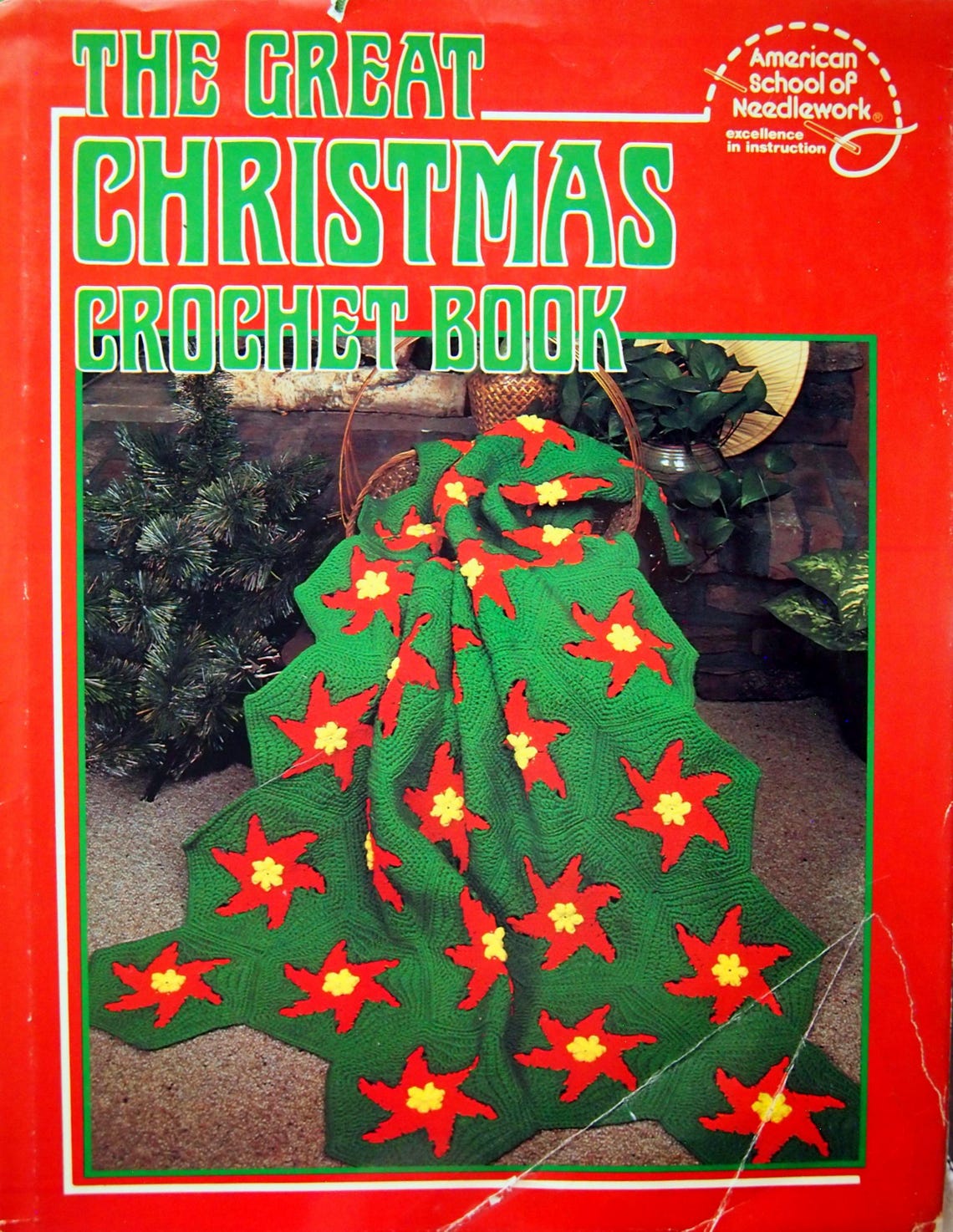 The Great Christmas Crochet Book Vintage Hardcover Crochet Pattern Book ...
