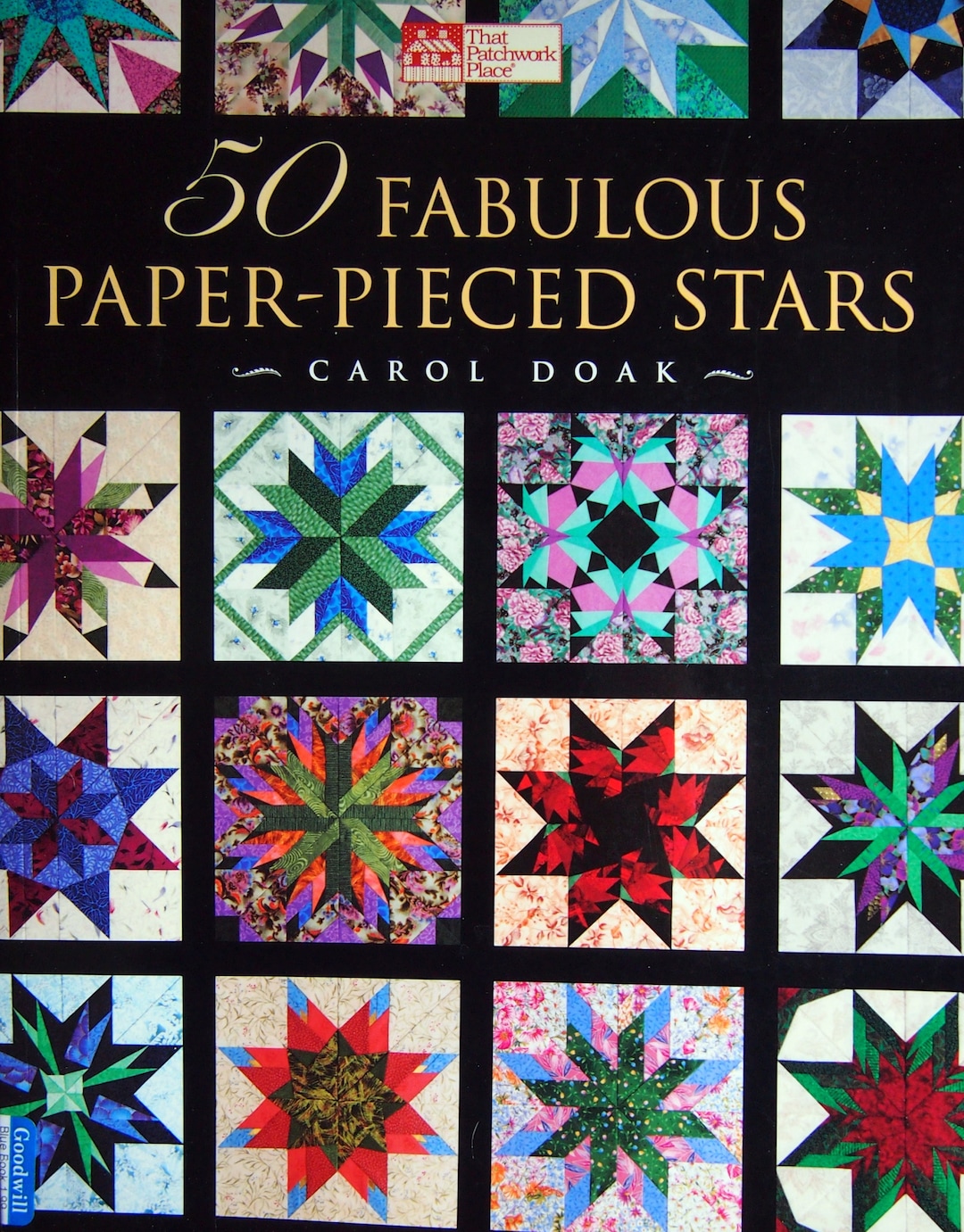 50 Fabulous Paper-pieced Stars (with CD) by Carol Doak Vintage ...
