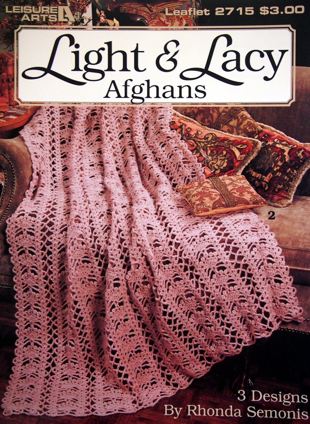 Light & Lacy Afghans by Rhonda Semonis and Leisure Arts Vintage Crochet ...