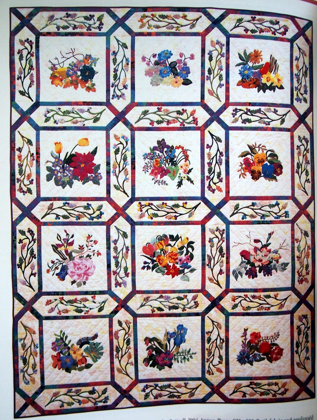 Applique in Bloom by Gabrielle Swain Vintage Paperback Applique Quilt ...