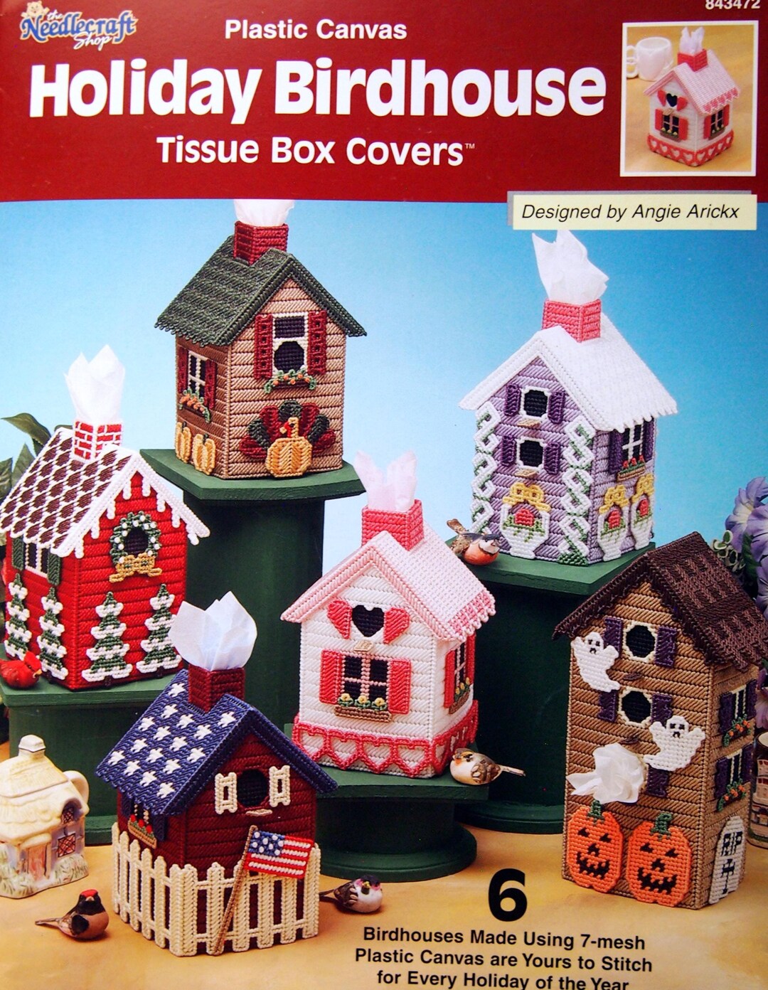Holiday Birdhouse Tissue Box Covers 6 Birdhouses by Angie Arickx ...