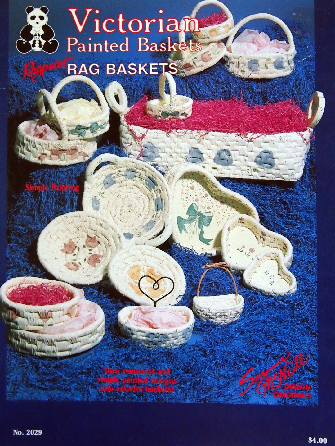 Victorian Painted Baskets - Rugpoint Rag Baskets by Suzanne Mcneill ...