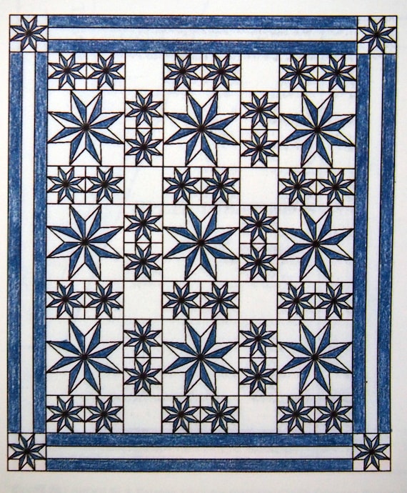 Split Diamond Star with Template by Spinning Spools Vintage - Etsy