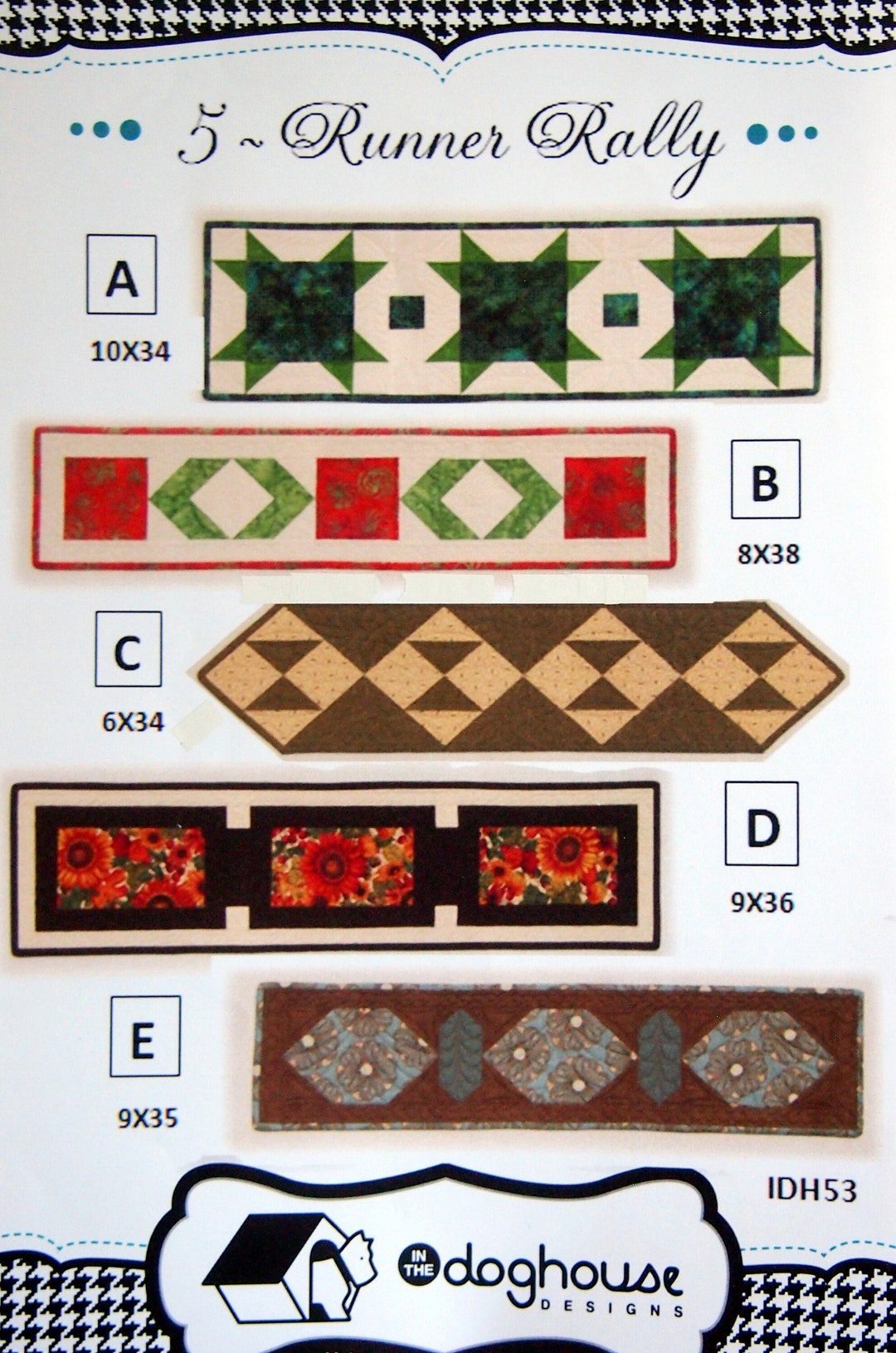 5-runner Rally by Deborah Bahr-johnson and in the Doghouse Designs ...