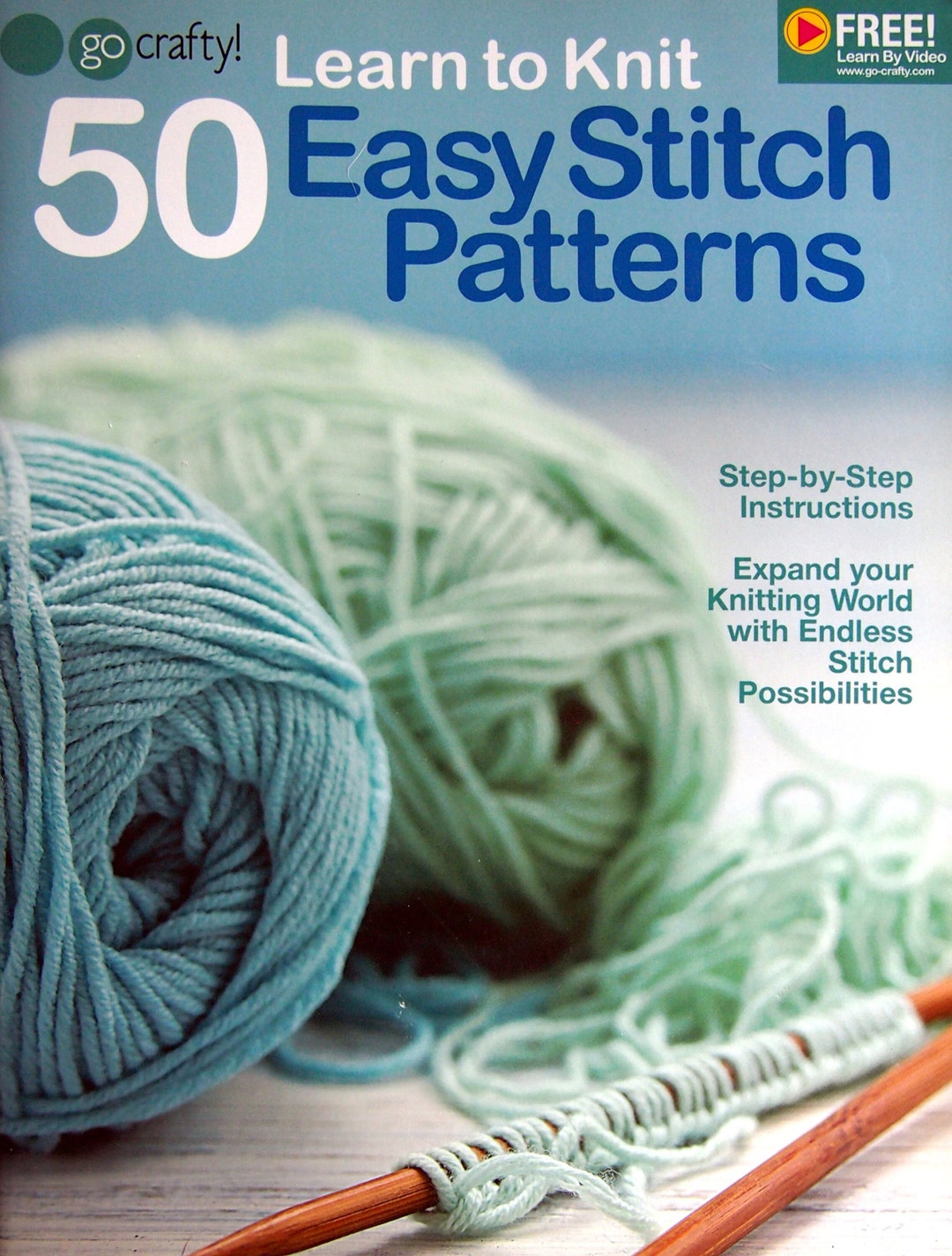 50 Easy Stitch Patterns - Learn to Knit by Go Crafty! Knitting Pattern ...