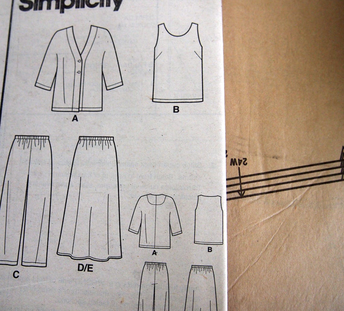Women's Unlined Jacket, Top, Cropped Pants and Skirt Size 18W, 20W, 22W ...