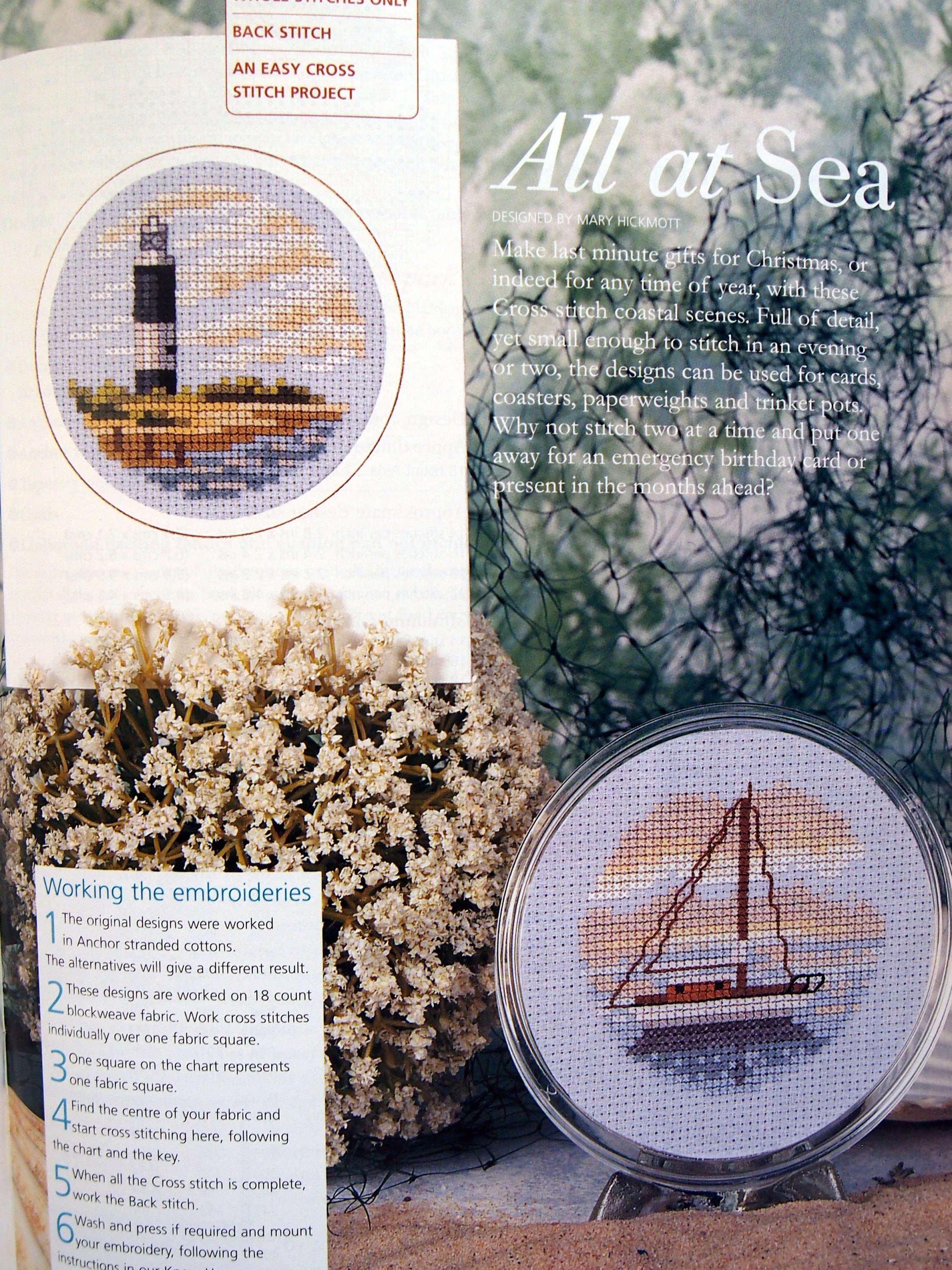 Cross Stitch 33 Vintage Cross Stitch Pattern Magazine 1996 Mary ...