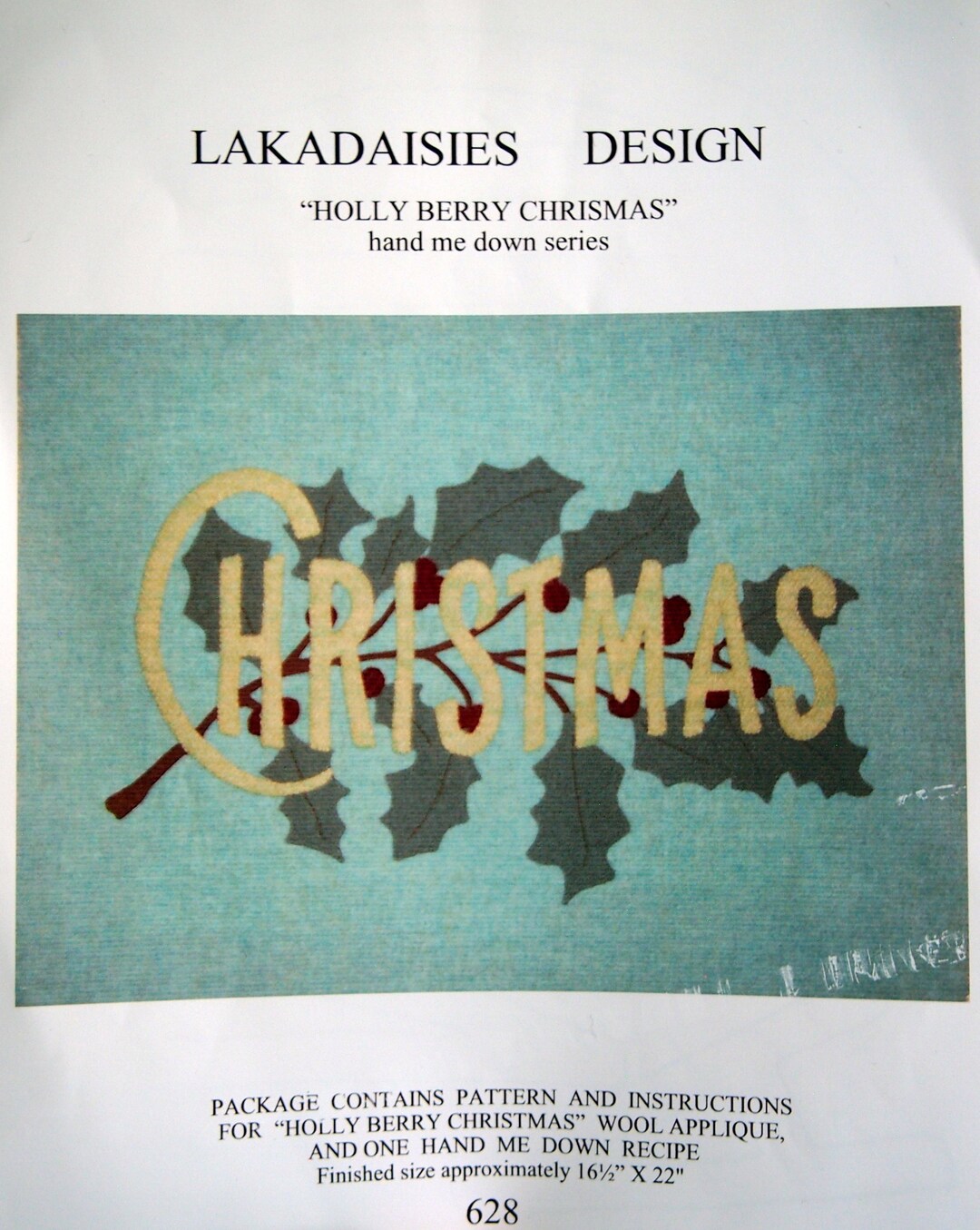 Holly Berry Christmas - Hand Me Down Series by Lakadaisies Design Wool ...