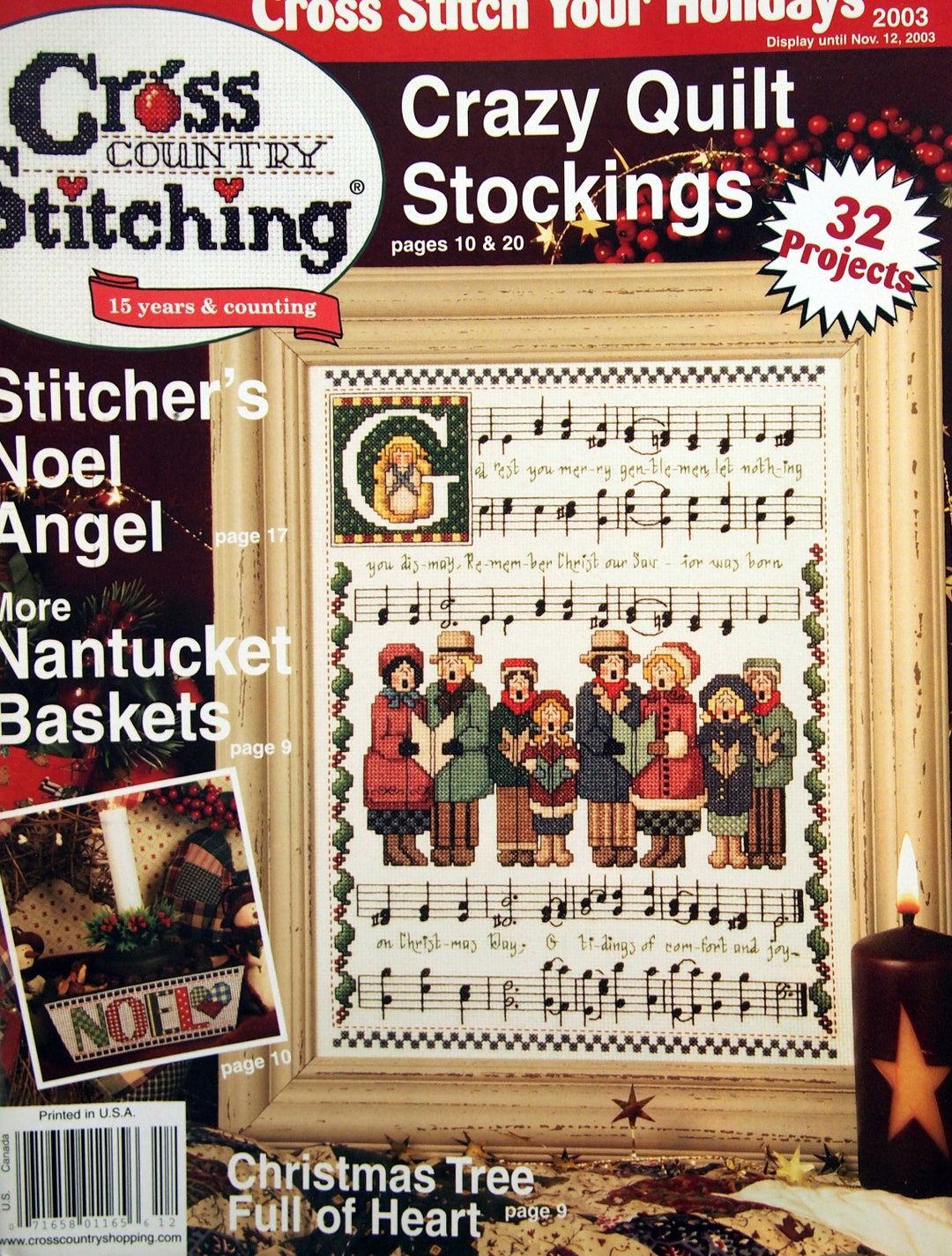 Cross Country Stitching Vintage Counted Cross Stitch Pattern Magazine ...
