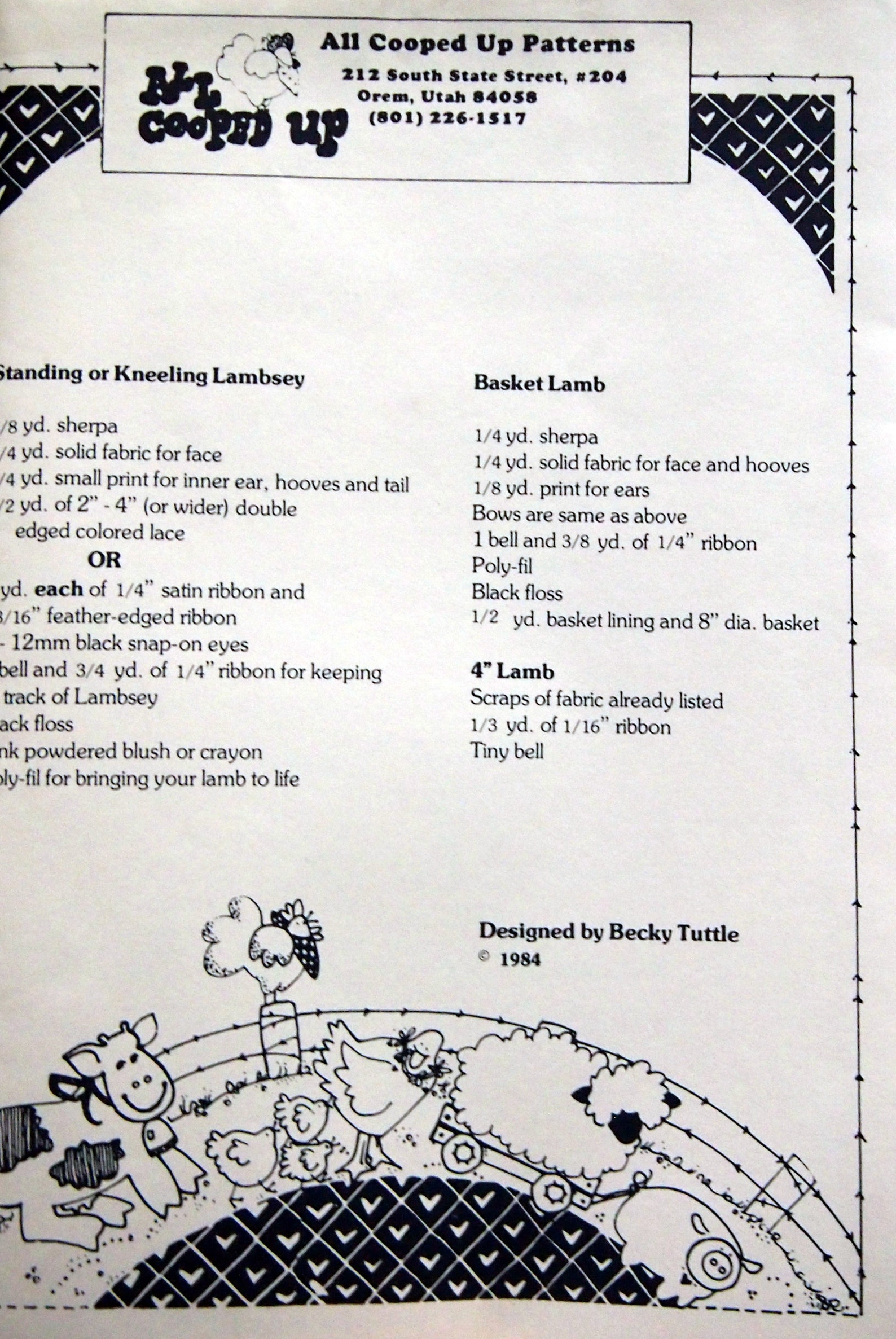 Little Lambsey Divey By Becky Tuttle And All Cooped Up Vintage | Etsy