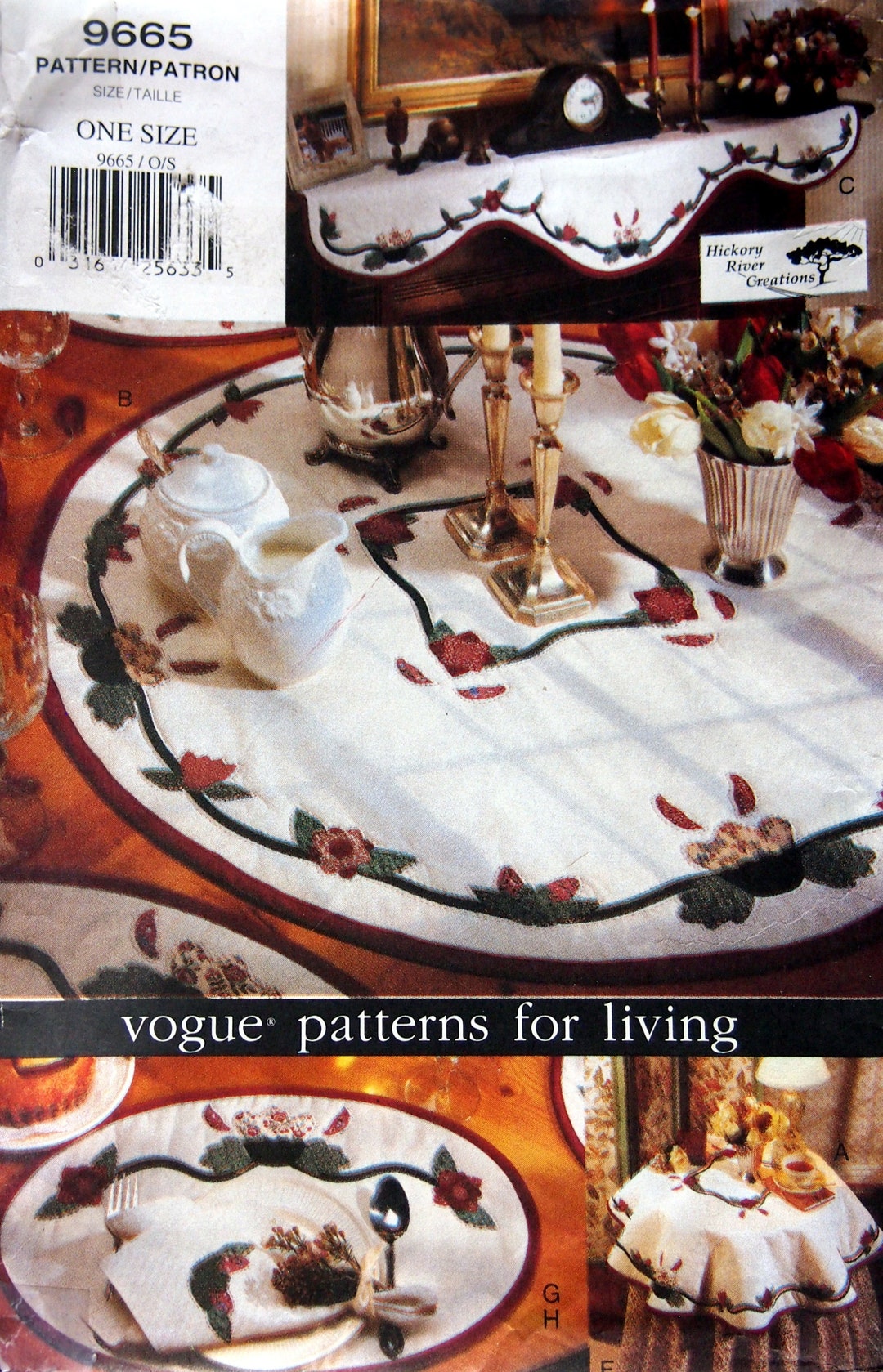 Appliques for the Home Vogue Patterns for Living 9665 Vintage Uncut ...