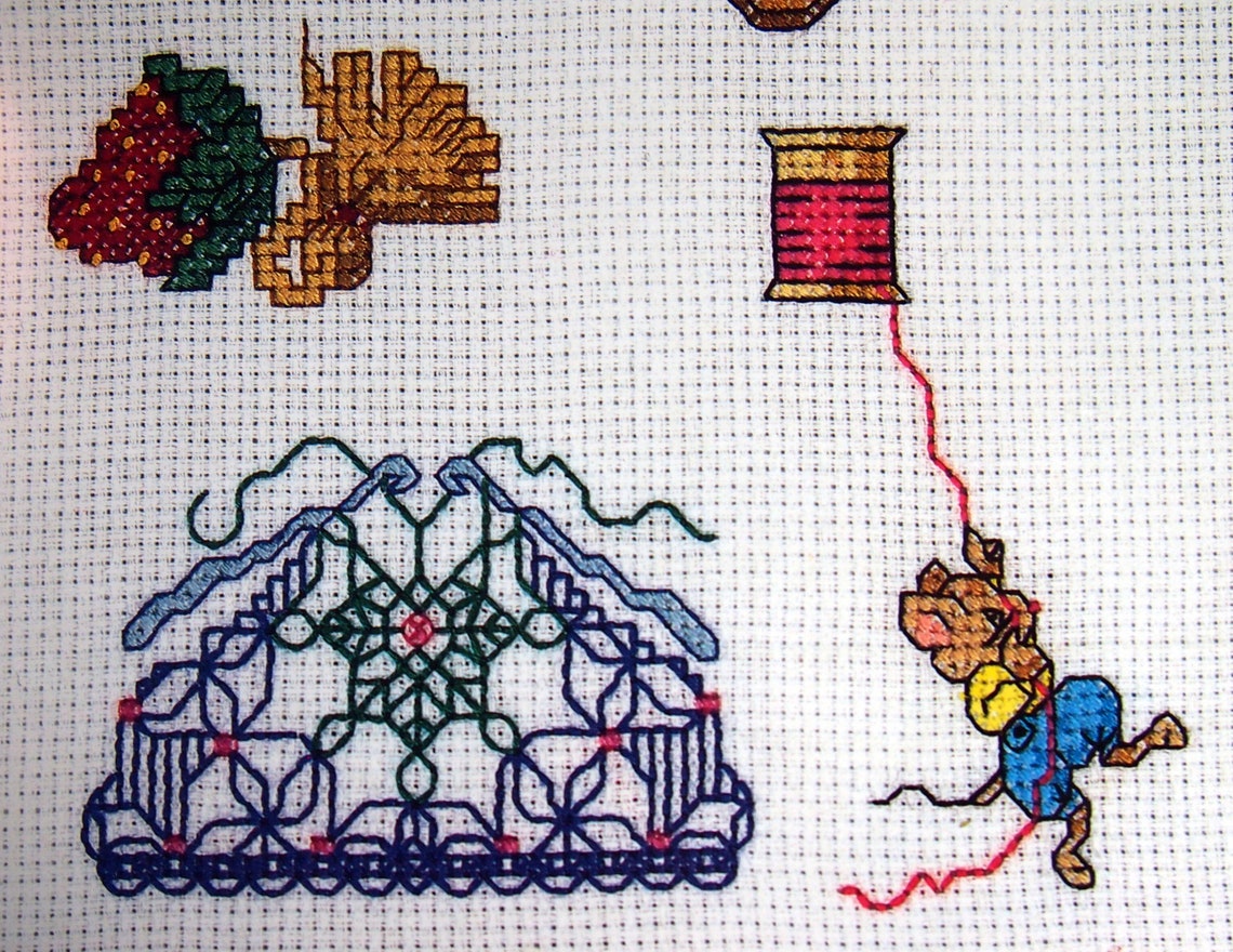 Mini Motif Designs for Needlework Country Vintage Counted Cross Stitch ...