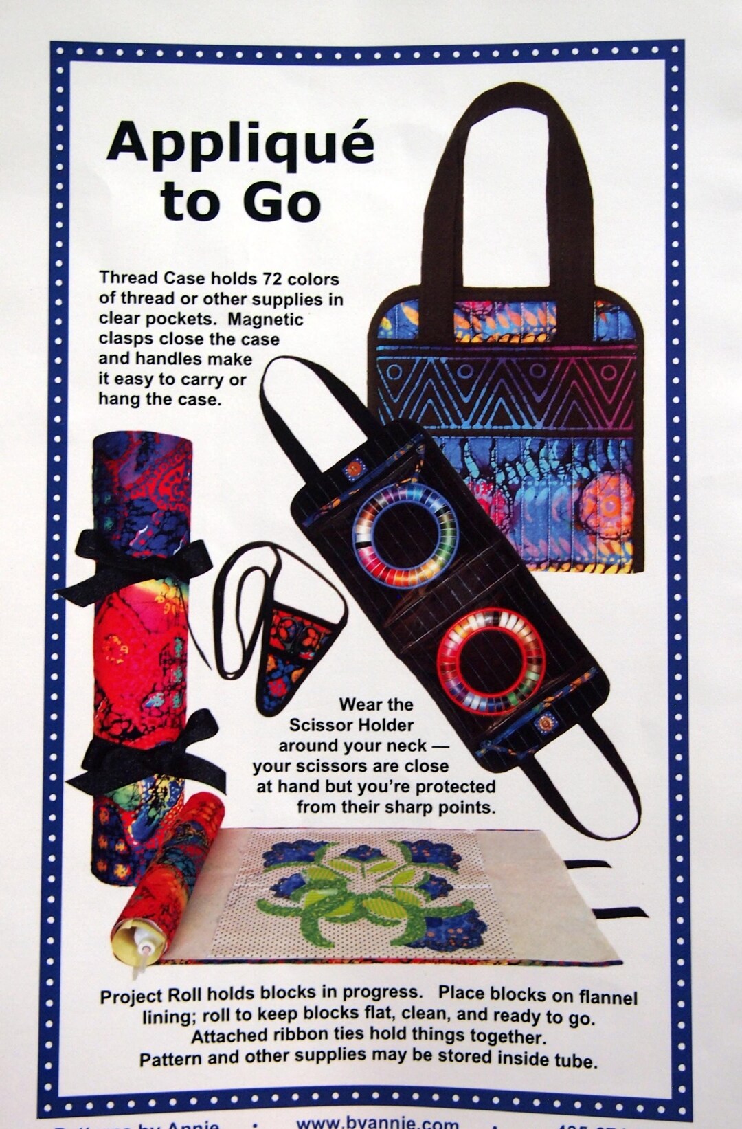 Applique to Go by Annie Unrein and Patterns by Annie Sewing Pattern ...