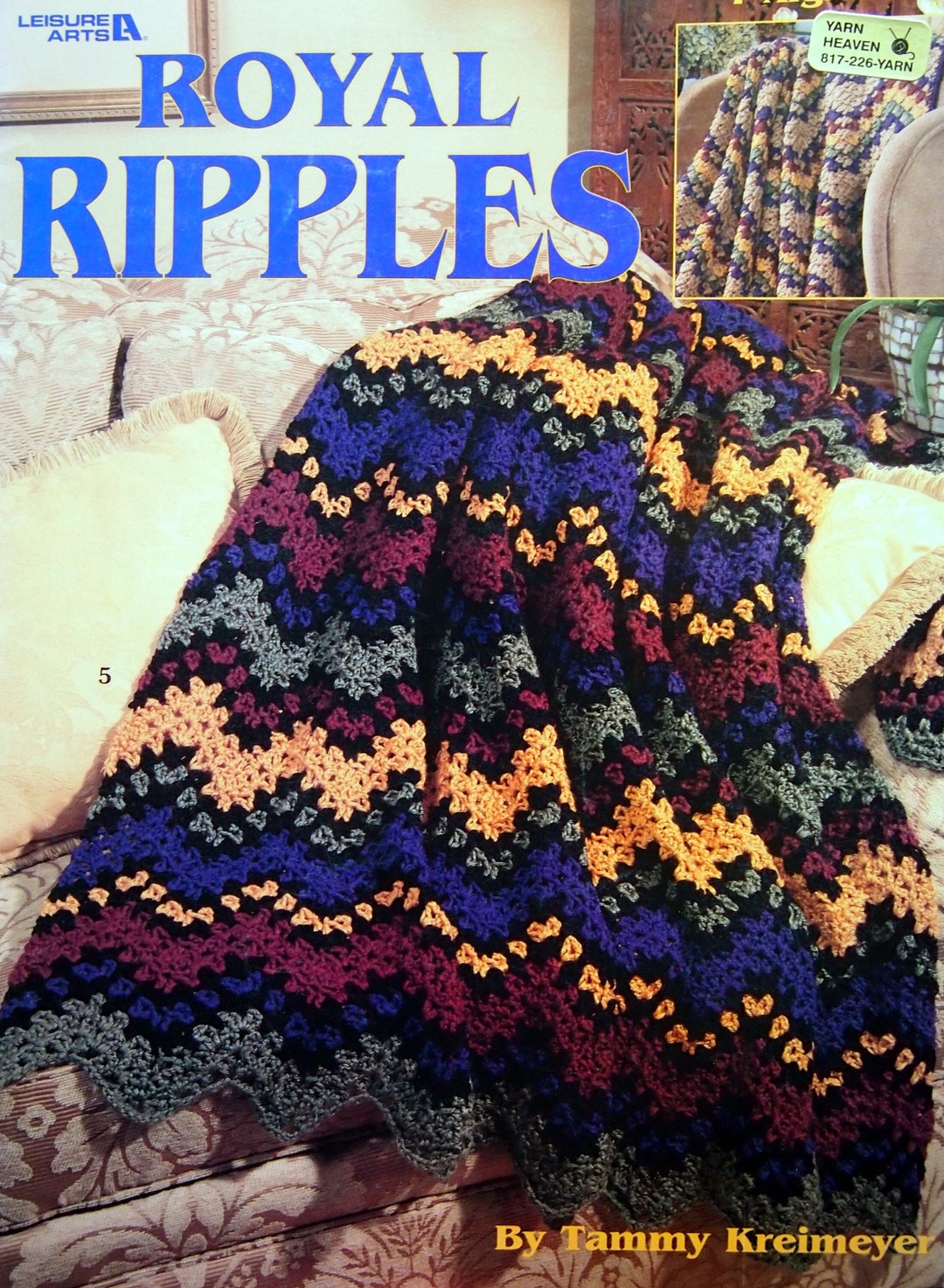 Royal Ripples 7 Afghans by Tammy Kreimeyer Vintage Crochet Pattern ...
