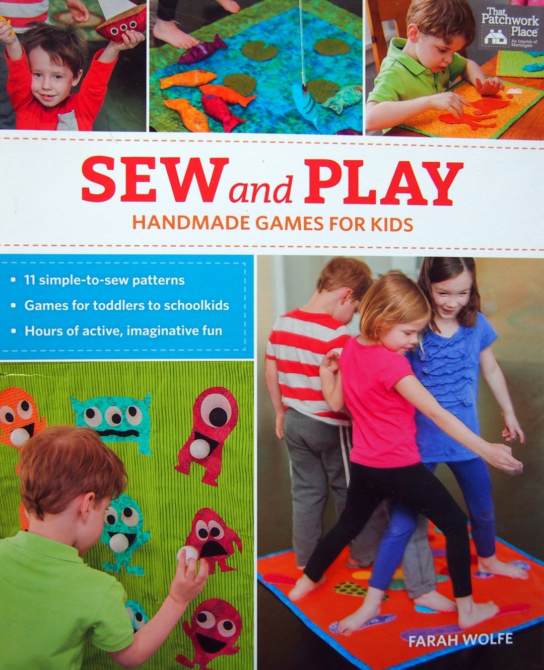 Sew and Play - Handmade Games for Kids by Farah Wolfe Paperback Spiral ...